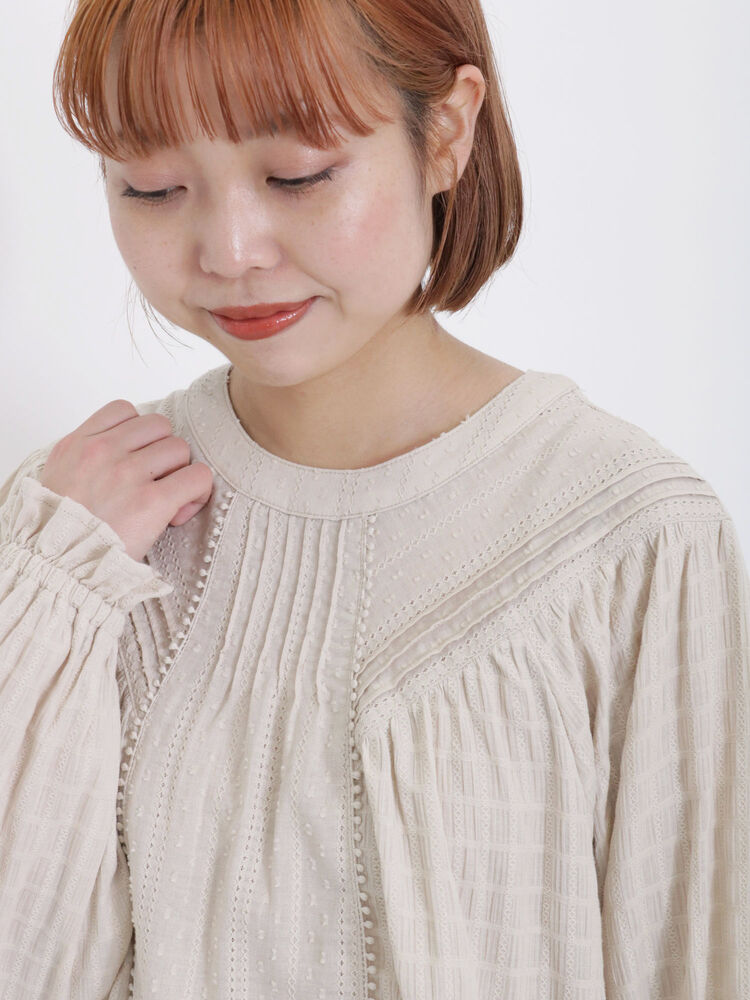 ドビーピンタックブラウス（チャコールグレー/トップス/シャツ・ブラウス）【セール】｜Samansa Mos2（サマンサ モスモス）の ...