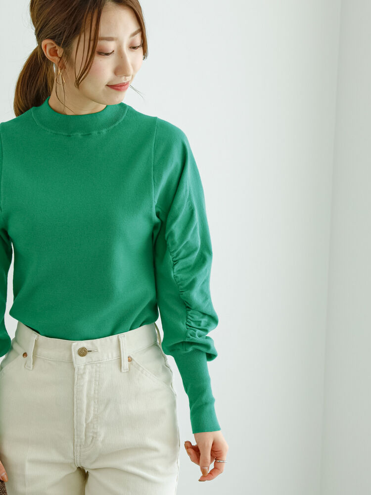 袖カーブギャザーニットプルオーバー（トップス/ニット・セーター）【セール】｜Te chichi（テチチ）のアウトレット（OUTLET） 公式通販