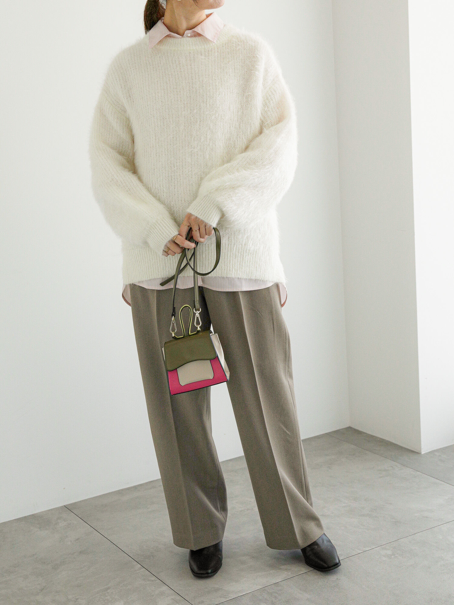 エアリーシャギー畦ニットプルオーバー（ピンク/トップス/ニット・セーター）【セール】｜Te chichi（テチチ）のアウトレット（OUTLET ...