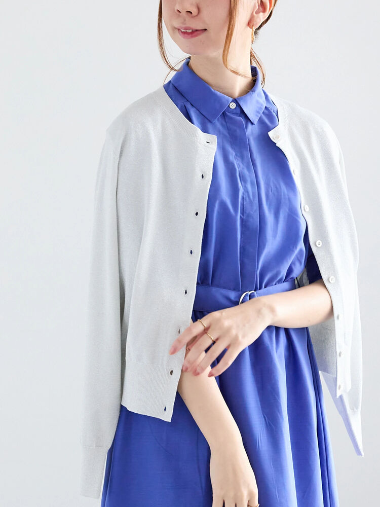 14G強撚綿メタル釦クルーカーデ（トップス/カーディガン）【セール】｜Te chichi（テチチ）のアウトレット（OUTLET） 公式通販