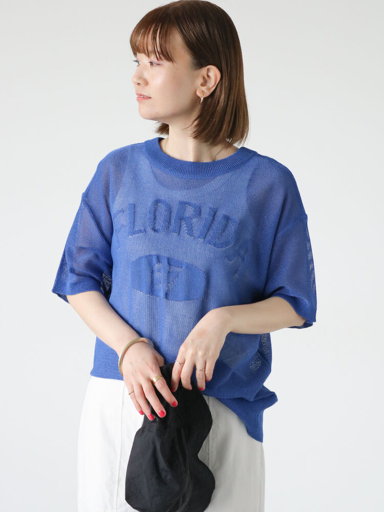 前後2WAYシアーロゴニット（トップス/ニット・セーター）【セール】｜Lugnoncure（ルノンキュール）のアウトレット（OUTLET） 公式通販