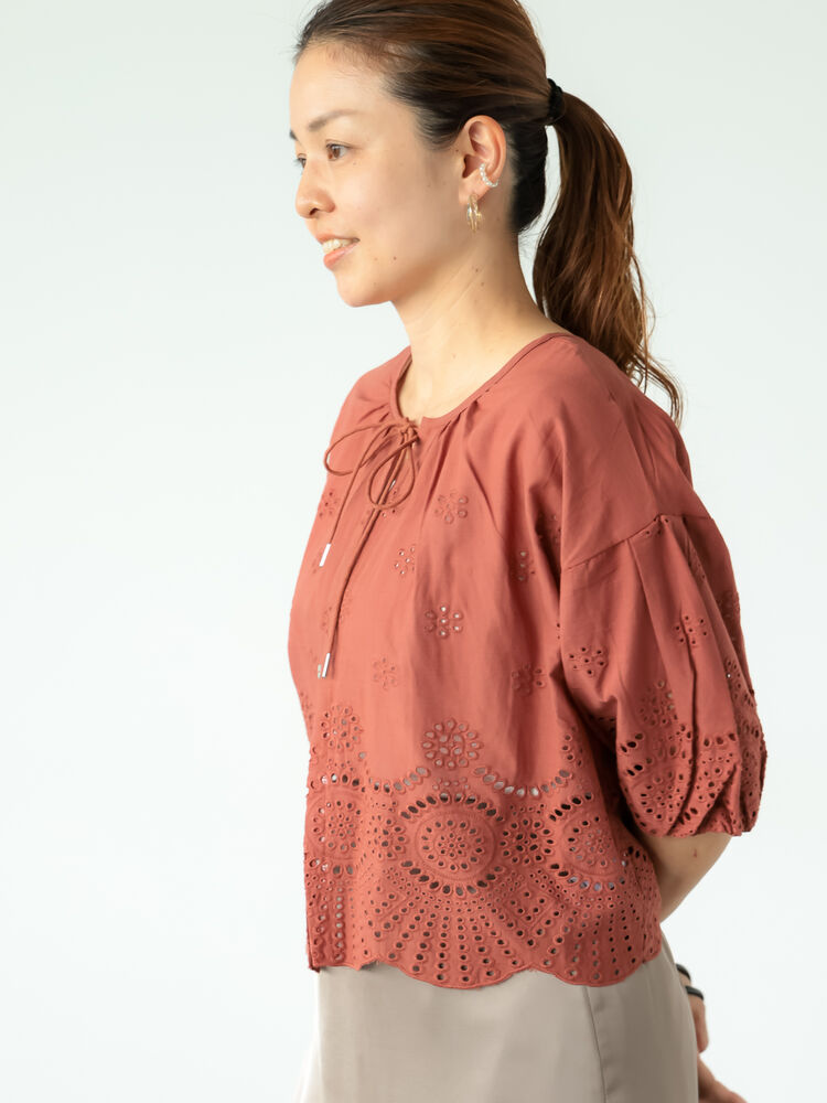 前後2WAYスカラップレースブラウス（ブラウン/トップス/シャツ・ブラウス）【セール】｜Lugnoncure（ルノンキュール）のアウトレット ...