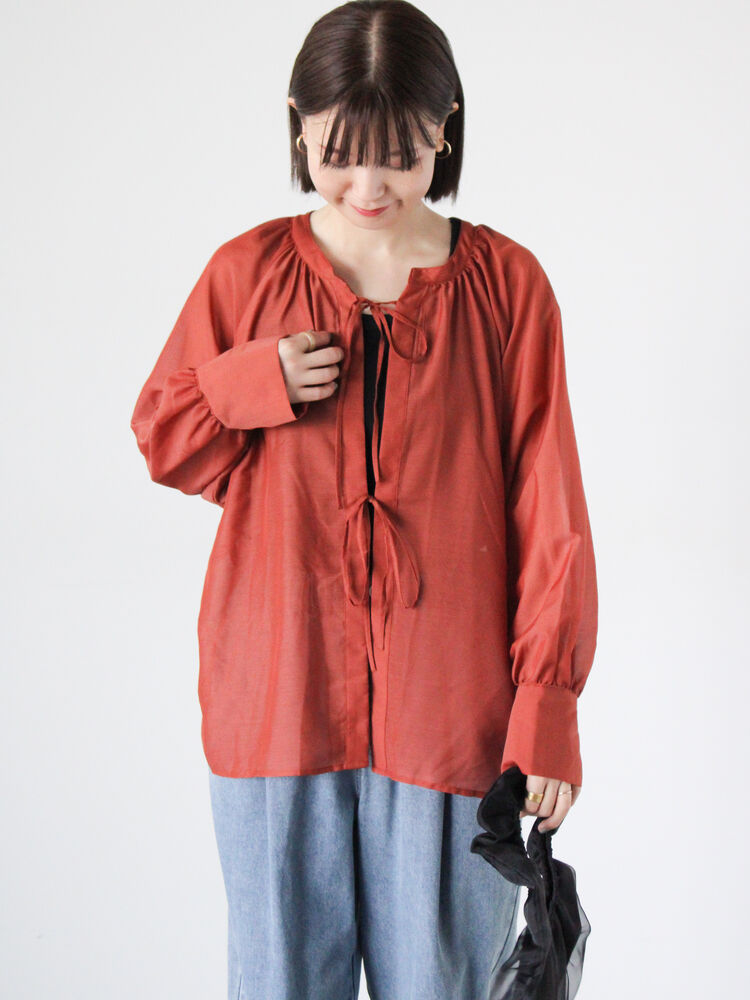 前後2WAYシアーリボンブラウス（トップス/シャツ・ブラウス）【セール】｜Lugnoncure（ルノンキュール）のアウトレット（OUTLET ...