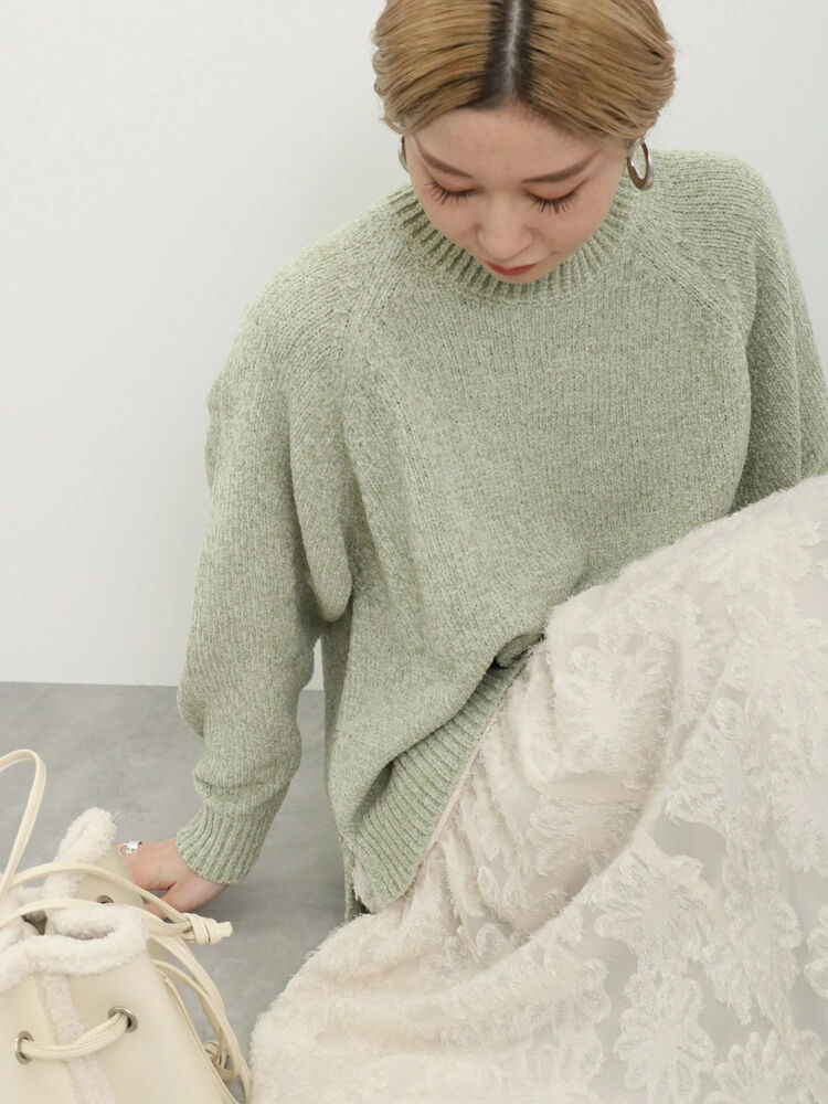 【帯電防止】モールブークレニットラグランプルオーバー（キナリ/トップス/ニット・セーター）【セール】｜Samansa Mos2 blue ...