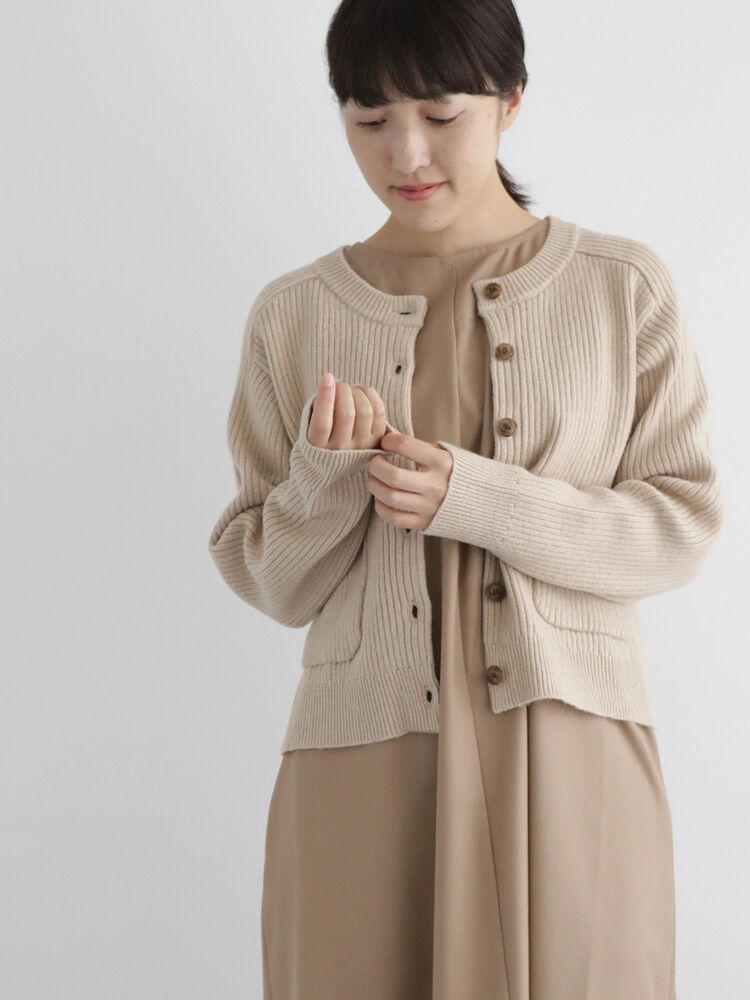 リブニットカーディガン（ベージュ/トップス/カーディガン）【セール】｜sm2rhythm（サマンサモスモス リズム）のアウトレット ...